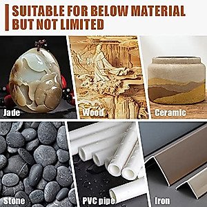 Diamond Drill Grinding Bit Set, Stone Carving Rotary Tools Polishing Kits Diamond-Coated with 1/8-inch Shank Universal Fitment for Stone Glass Ceramics