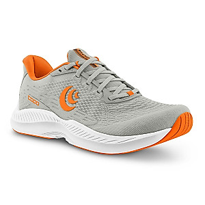 Topo Athletic Men's Fli-Lyte 5 Comfortable Cushioned Durable 3MM Drop Road Running Shoes, Athletic Shoes for Road Running, Grey/Orange, Size 12