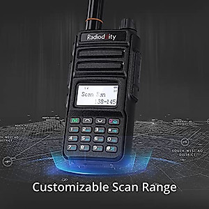 Radioddity MU-5 MURS Radio, License Free Two-Way Radio Rechargeable, Display Sync for Industrial Business Retail