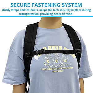 MUROCEA Oxygen Tank Backpack - Portable Cylinder Holder Bag Fits A, B, C, D, M2, ML6, M7 O2 Tank Carrier Pouch Accessories, 600D Oxford (21" Lx9 W)