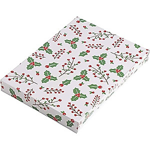 Juvale 24 Pack Christmas Boxes for Gifts with Lids for Presents, Empty Wrap in 4 Designs (3 Sizes)