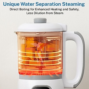 Ollygrin Baby Food Maker Steamer and Blender Baby Food Processor Puree Machine Baby Steamer Blender Food Processor One Step Baby Food Maker Chopper Grinder Auto Cooking Grinding Touch Screen White