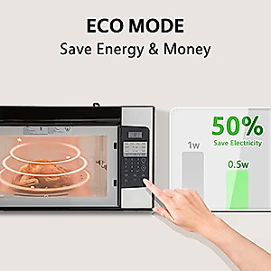 Over The Range Microwave 30 Inch with Vent, 1.6 Cu. Ft. Rangetop Microwave with Sensor Cook in Smudge-Proof Stainless Steel