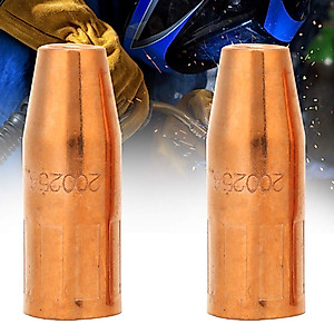 2pcs Welding Gun Nozzles Nozzle 1/2inch Copper CNC Machining Process Welding Consumables for Miller M25/M40 Hobart MIG Gun 200/258