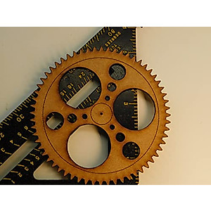 Steampunk Gears Wall Decor - Eight Gears, Two Push Rods - UNFINISHED - Free Shipping - Wood Gears