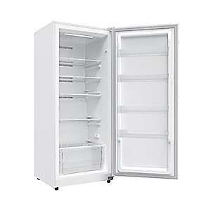 Hamilton Beach HZ4941 14 cu ft Upright Convertible Fridge/Freezer-Frost Free-Reversible Door-Removable Glass Shelves-LED Interior Light, White