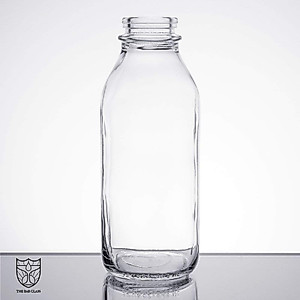 The Bar Glass Vintage Clear Glass Milk Juice Water Bottle with Lid 33.5 oz. (1)