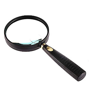 SFMZCM Extra Large Magnifying Glass with Magnification Lens Lighted Handheld Magnifier Glass, Lightweight for Reading (Black)