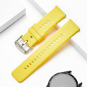 Avohome Silicone Rubber Watch Bands, Stainless Steel Buckle, Quick Release, 6 Colors to Choose, 18mm 20mm 22mm