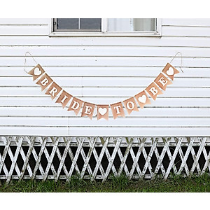 Bridal Shower Banner Decorations Burlap Bride to Be Sign Rustic Bunting Garland Backdrop for Bridal Shower Wedding Engagement Bachelorette Party Decor