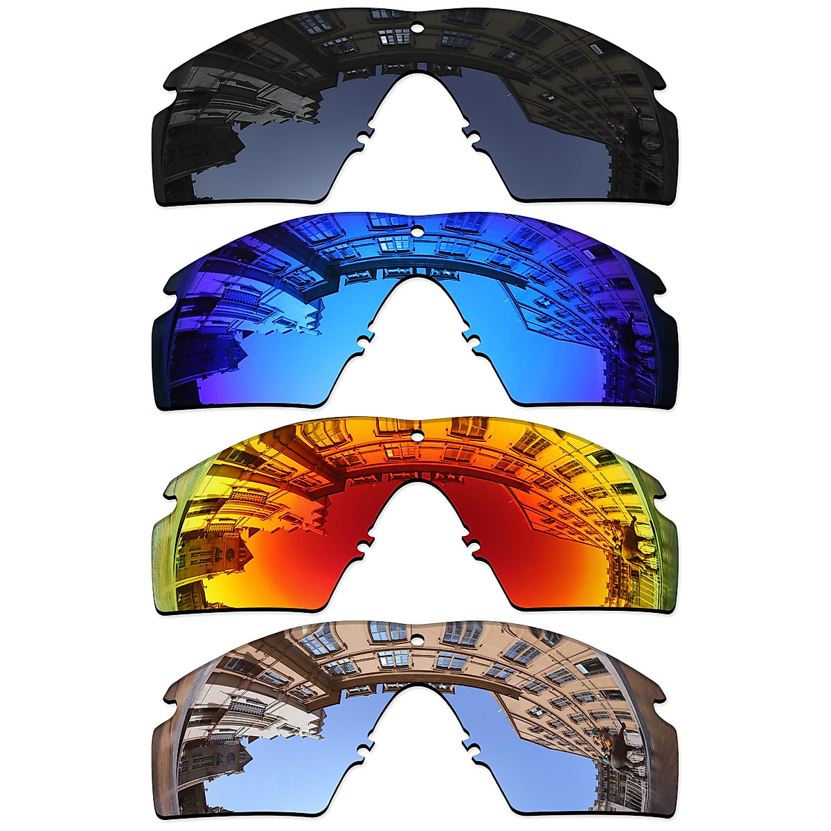 Vonxyz Set of 4 Lenses Replacement for Oakley M Frame 2.0 Strike Sunglass Combo Pack