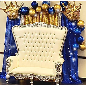 10Ft x 10Ft Gold Sequin Backdrop Curtain, Glitter Thick Not See Through Satin Background Drapes, Sparkly Opaque Photography Curtain, Sequence Xmas Thanksgiving Backdrop for Wedding Party Decor