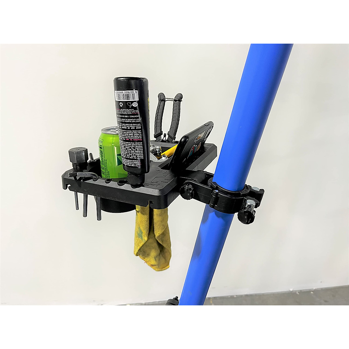 Tilt Industries Tool Tray - Universal Fit Bicycle Repair Stand Tool Tray, Adjustable Work Tray - Attaches to Any Repair Stand