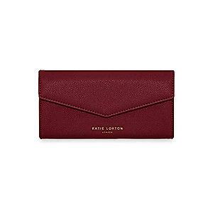 KATIE LOXTON Esme Womens Vegan Leather Envelope Clutch Wallet (Burgundy)