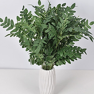 RIFNY Artificial Plants, Artificial Locust Tree Leaves 20.5 inch 3 Pack of Fake Green Shrubs Artificial Leaf, Faux Indoor Outdoor Greening for Home Garden Balcony Window Décor