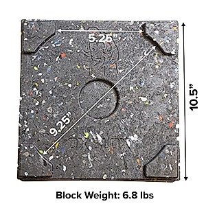 OX BLOX MAXX (4-Pack), RV Jack Block for 9" Round Feet | 5th Wheel Camper Blocks for Stabilizers and Tongue Jack | 9" and Smaller Jack feet nest securely Within ridges | 4 Blocks