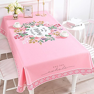 Nordic Ins Rose Flower Tablecloth Small Fresh Coffee Table Table Cover Household Rectangular Table Cover A11 140x210cm