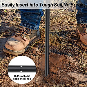 cogardenshower Metal Soil Probe Rod - Septic Tank Locator Tool with T Handle,32-48 Inch Adjustable Ground Probe Rod Steel for Tile Probing,Soil Compaction, Pipe and Gopher Runs Locating