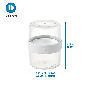 iDesign Recycled Plastic Small Stack n’ Snack Canister – Clear/White