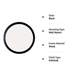 JUSTDOLIFE Picture Frame Round Wooden Photo Frame Wall Hanging Photo Display Wall Decor