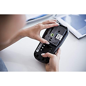 Brother PT-H110 Label Maker, P-Touch Label Printer, Handheld, QWERTY Keyboard, Up to 12mm Labels, Includes 12mm Black on White Tape Cassette