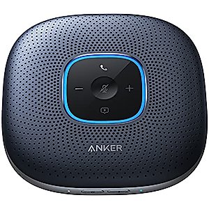Anker PowerConf Bluetooth Speakerphone with 6 Microphones, Enhanced Voice Pickup, 24 Hour Call Time, Bluetooth 5, USB C Connection, Compatible with Leading Platforms (Renewed) (Blue)