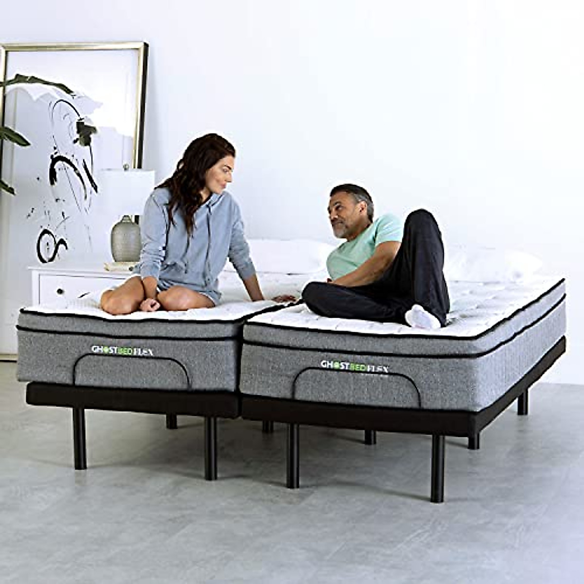 GhostBed Flex 13 Inch Cool Gel Memory Foam & Innerspring Hybrid Mattress, Medium Feel, Made in The USA, Queen