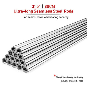 LANDBEAUTY Wall Mounted Laundry Clothes Drying Rack Clothing Heavy Duty Retractable Accordion Wall Hanger Collapsible Hanging Towel Holder for Laundry Room Bathroom(Extra Large 31.5",7-One-piece Rods)