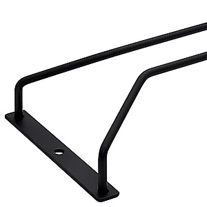 zoohot 9.6-Inch Wine Glass Rack - Under Cabinet Stemware Wine Glass Holder Glasses Storage Hanger Metal Organizer for Bar Kitchen Black (1 Rows, 3 Pack)