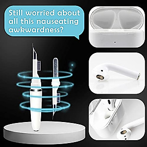 2022 New Cleaner Kit for Airpods Pro and 1/2 Multifunction Cleaning Pen with Soft Brush for Bluetooth Earphones Case (White1.0)