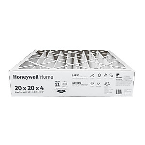 Honeywell FC100A1011-20" x 20" x 4" Pleated Air Filter, MERV 11 Bundle with Same Day Supply Filter Change Reminder (2)