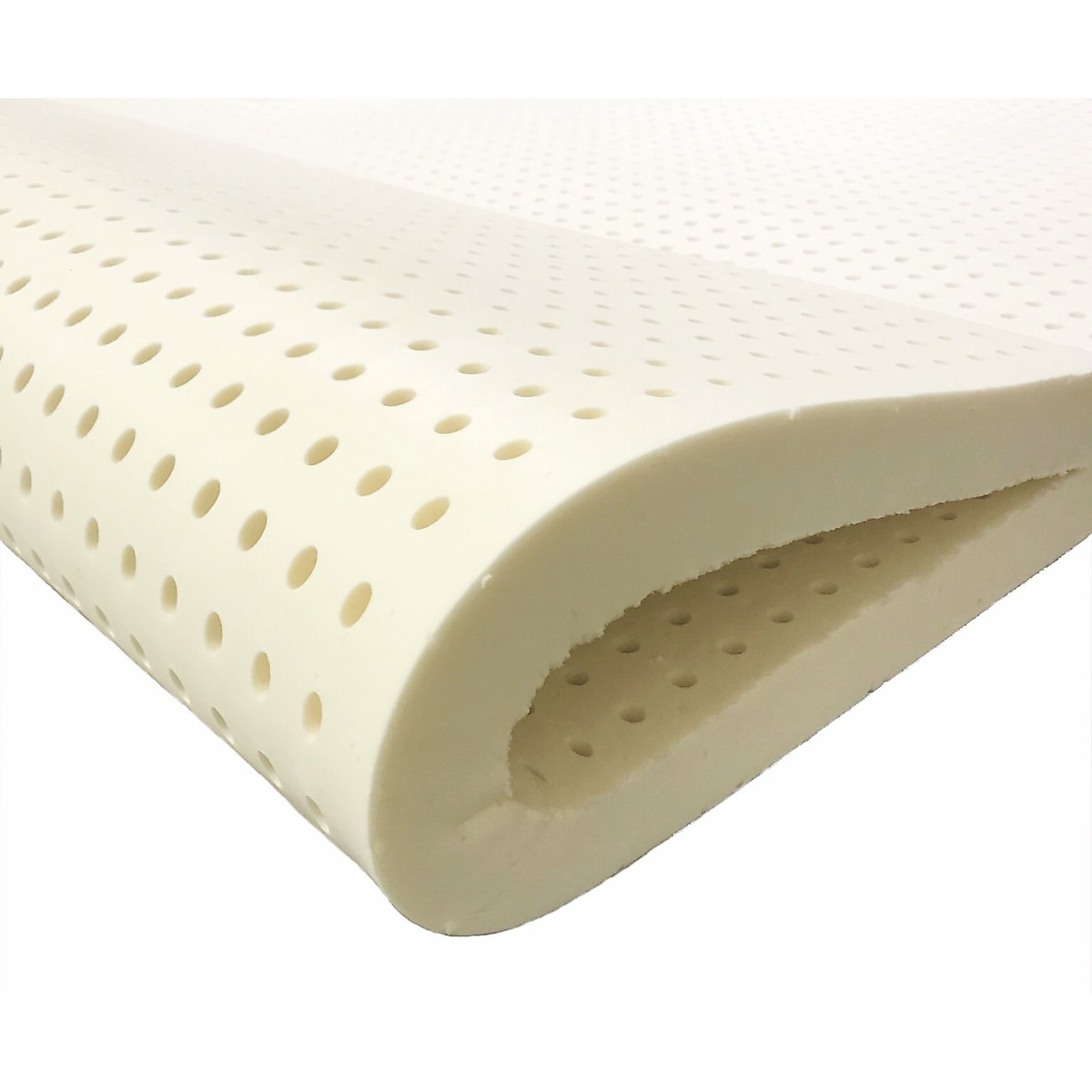 ORGANIC TEXTILES Organic Latex Mattress Topper - Made in USA (3 Inches King, Medium)