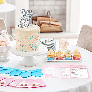 Harloon 302 Pcs Winter Snowflake Baby Shower Games, 6 Games, 50 Sheets Each, Baby Shower Bingo, Word Scramble, Word Search, Baby Predictions and Advice, The Price is Right, Guess Who (Pink)