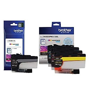 Brother Genuine LC3033BK, LC30333PKS Super High Yield Black/Cyan/Magenta/Yellow Ink Cartridge Set, LC3033