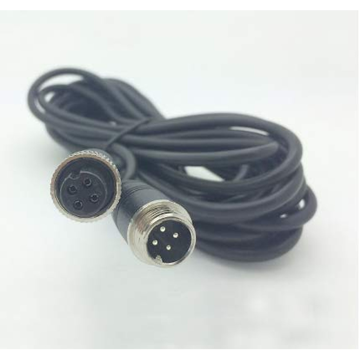 5M/15FT Car 4-Pin Aviation Video Extension Cable for CCTV Rearview Camera Truck Trailer Camper Bus Motorhome Vehicle Backup Monitor Waterproof Shockproof System - (1 Pc)