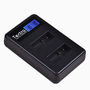 Tectra 3-Pack PG1050 Battery and LCD Dual Charger for 4k Action Camera AKASO EK7000, Brave 4, Dragon Touch 4K, APEMAN, EKEN, Campark, SOOCOO, DBPOWER, Crosstour