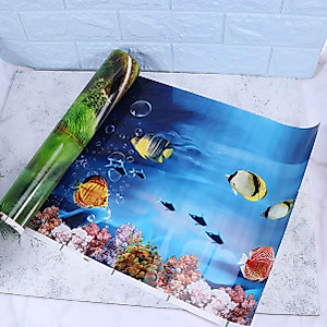 Mipcase 3D Wallpaper Home Wallpaper Aquarium Wallpaper Terrarium Background Fondos De Pantalla 3D Aquarium Background 20 Gallon 3D Picture Black Container Wall Paper Tank Double Sided