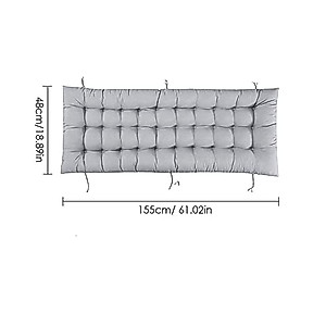 Chaise Lounger Cushion, 61Inch Chaise Lounger Cushions Rocking Chair Sofa Cushion with Ties,Thick Padded Chaise Lounger Swing Bench Cushion