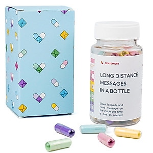 Pre-Written Love Capsules Messages in a Bottle, Love Letters Long Distance Relationships Gifts (50+),Christmas, New Year Gifts for Husband, Wife, Boyfriend, Engaged Gifts for Couples (Long Distance)
