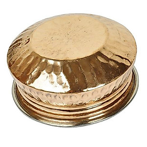 Set of 2 - Copper Stainless Steel Tableware - Dishes Serving Bowl for Indian Food - Dia 5 Inches