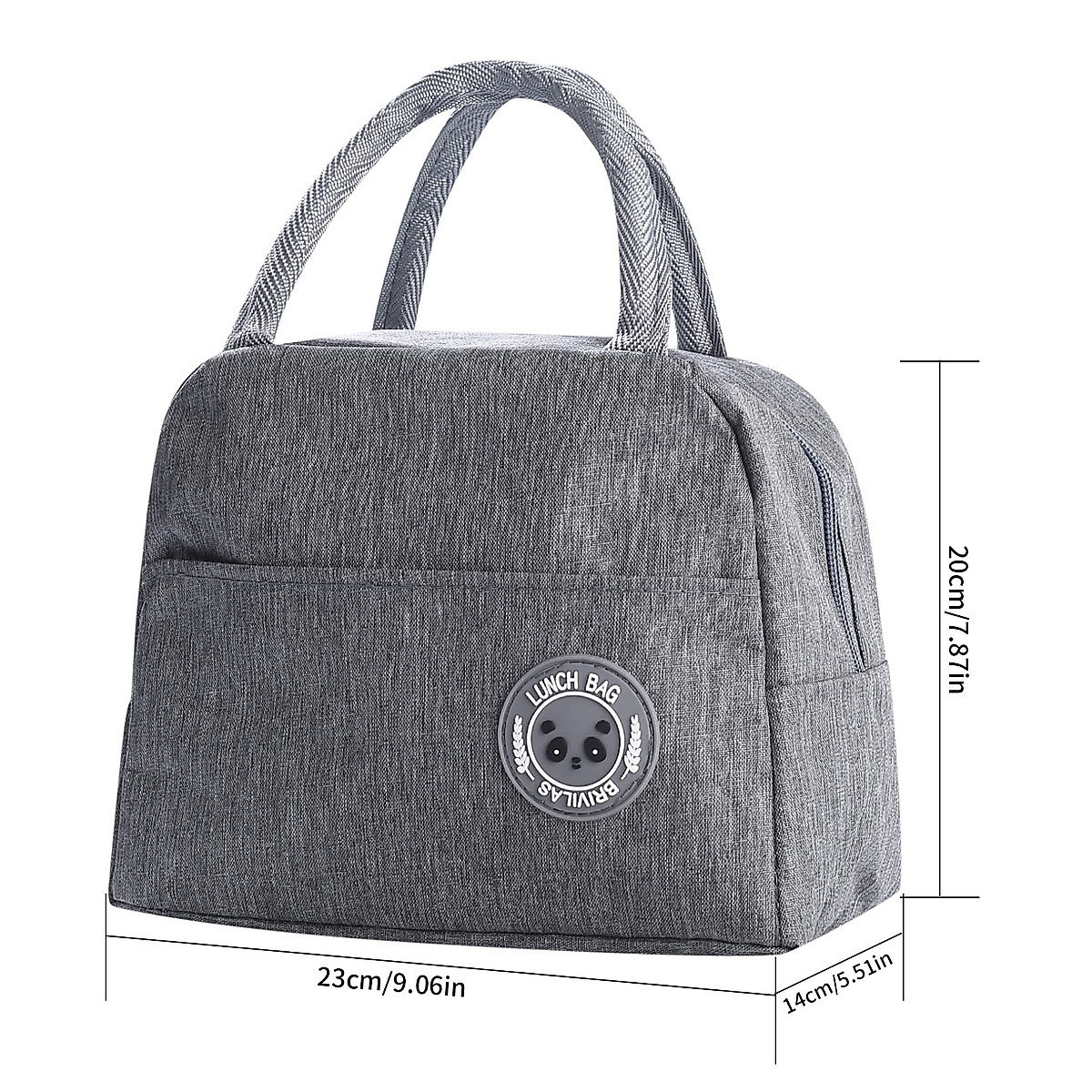 2 Pcs Lunch Bags, Insulated Lunch Bag, Reusable Cooler Lunch Tote Bag, Lunch Organizer Lunch Holder Lunch Box Bags with Pockets for Women/Men, Work, Picnic,Travel