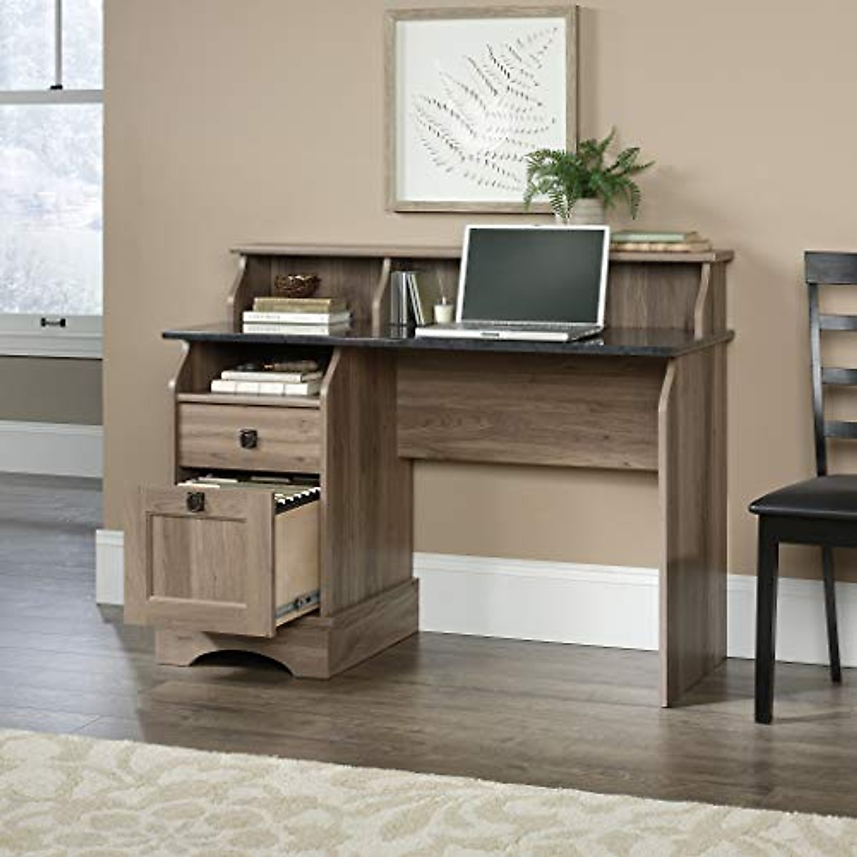 Sauder Graham Hill Desk, Salt Oak finish