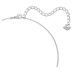 SWAROVSKI Stilla Attract Jewelry Set, Pendant Necklace and Stud Earrings with Sparkling Clear Drop-Shaped Crystals on a Rhodium Finish Setting, Part of the Stilla Attract Collection