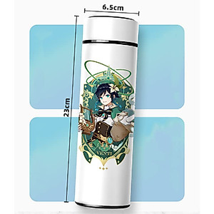 Xiao Thermos Water Bottle, Genshin Impact Sports Cute Insulated Beverage Bottle for Home School Outdoor Travel