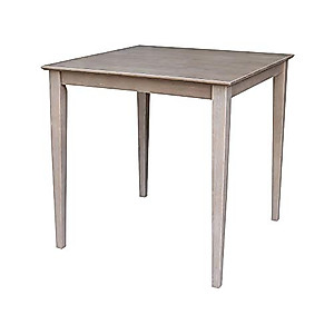 IC International Concepts CounterHeight 4 Stools Dining Table Set, Washed Gray Taupe