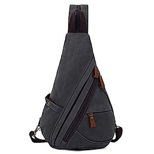 Sling Bag Small Crossbody Backpack Shoulder Casual Daypack Chest Bag For Outdoor Cycling Hiking Travel Darkgray