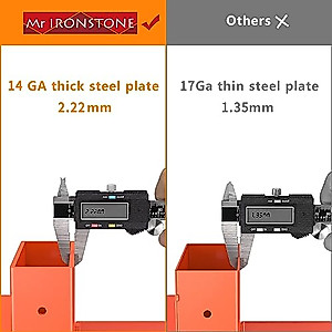 Mr IRONSTONE Firewood Log Storage Rack Bracket Kit, Adjustable Wood Rack Length Based on the Amount of Wood, for Outdoor Indoor Patio Deck Metal Log Holder Outdoor Tools with 34 Accessories Orange