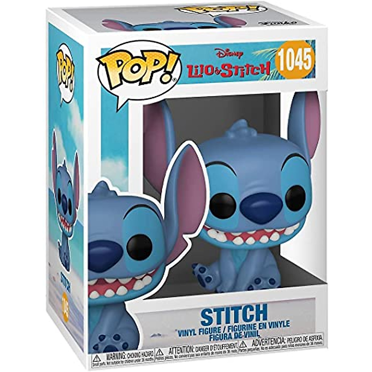 Funko Disney: Lilo & Stitch - Smiling Seated Stitch Pop! Vinyl Figure (Bundled with Compatible Pop Box Protector Case)