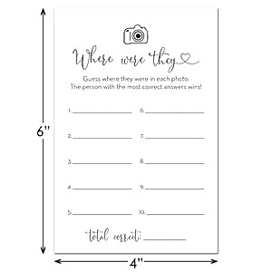 InvitationHouse Where Were They Bridal Shower Game - 48 Cards (Minimalist)
