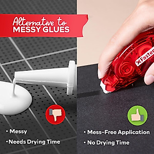 XFasten Adhesive Roller for Scrapbooking, 8mm x 30ft 8-Pack Double Sided Glue Tape Roller, Scrapbook Supplies for Adults, Photo Tape for Scrapbooking